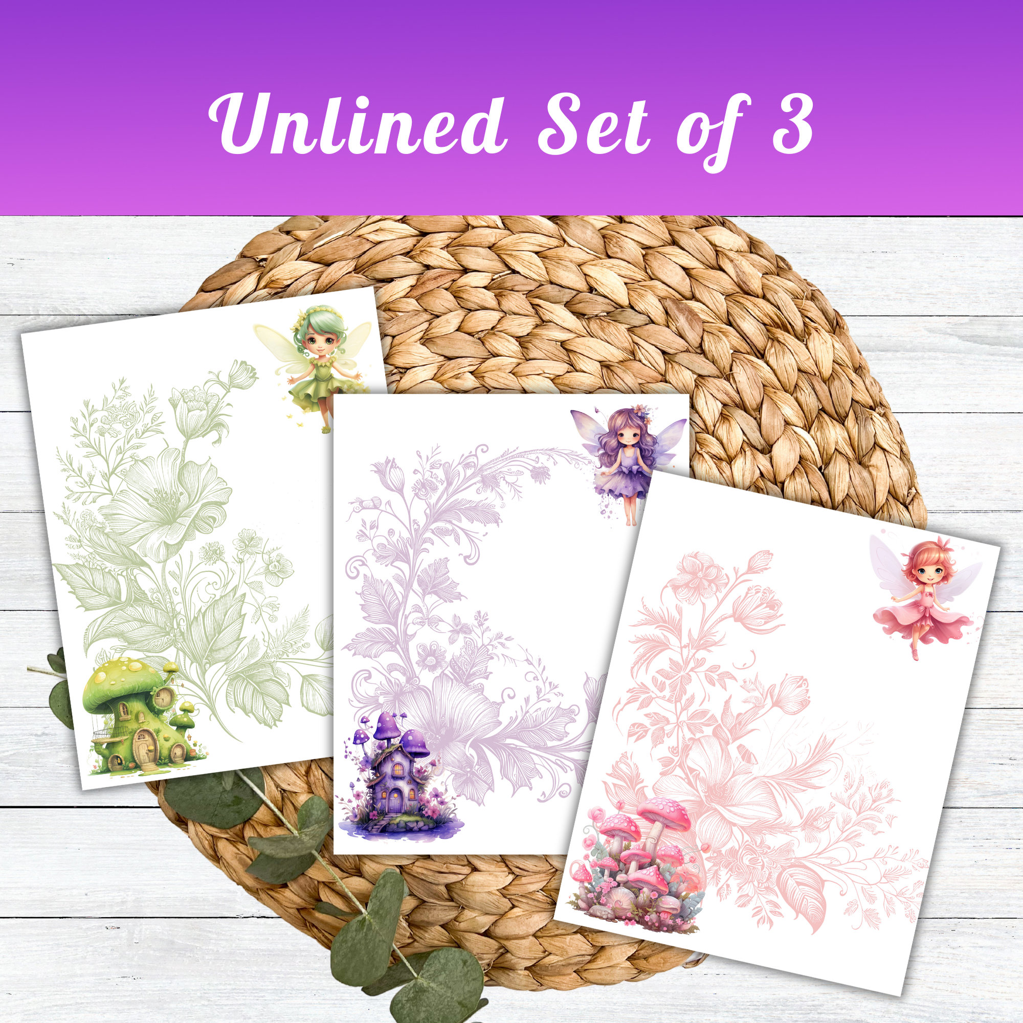 Fairy Stationery Notepad Fairytale Writing Paper Flower Stationery Set ...