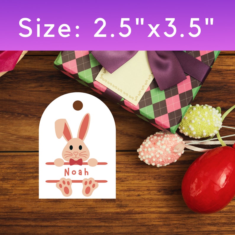 Editable Easter Tags Gifts and Baskets Easter Label Sticker Printable ...