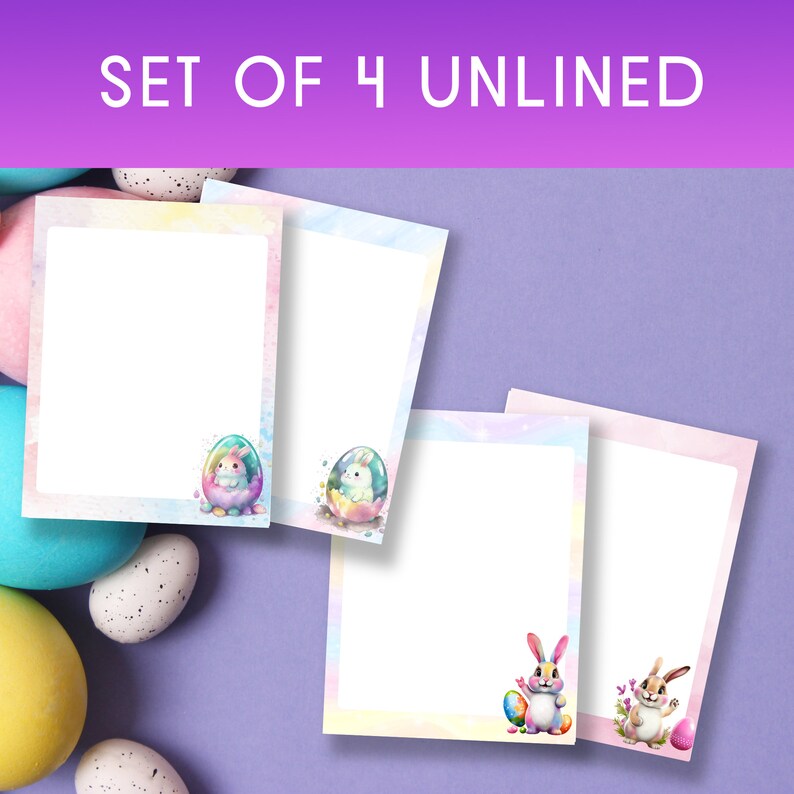 Easter Bunny Stationery Printable Stationery Easter Writing Paper ...
