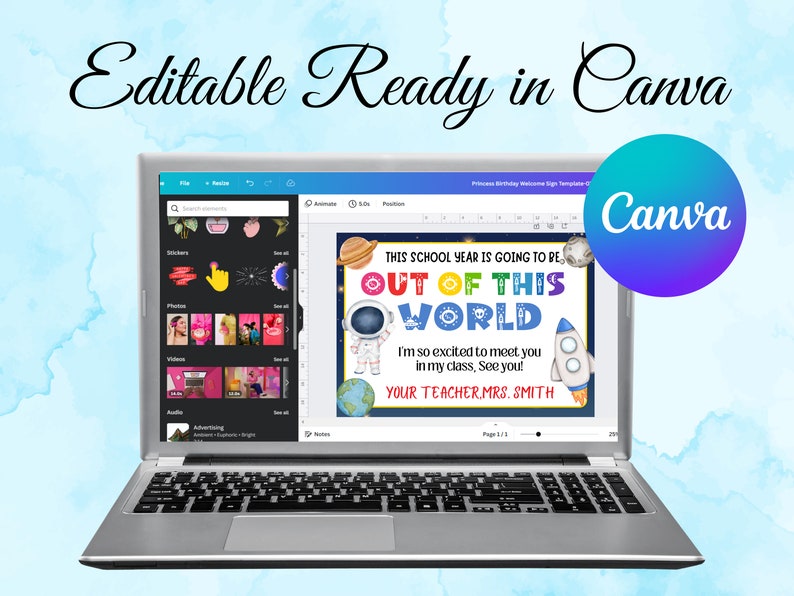 Editable Teacher Welcome Back to School Postcard for Students Cute ...