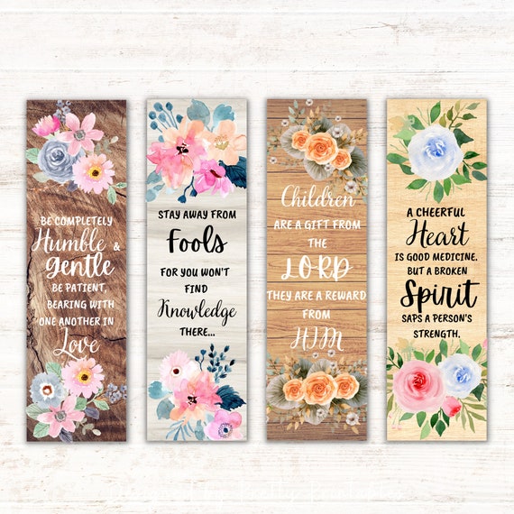 Inspirational Printable Bookmarks Scripture By