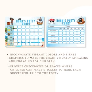 Custom Pirate Potty Chart for Boy Toilet Training Chart Kids ...