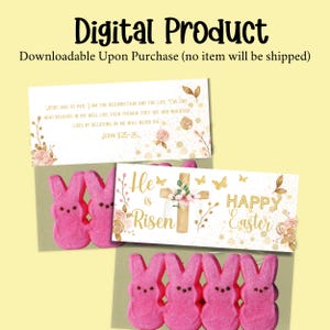 He is Risen Bible Verse Treat Bag Topper Easter He is Risen Religious ...