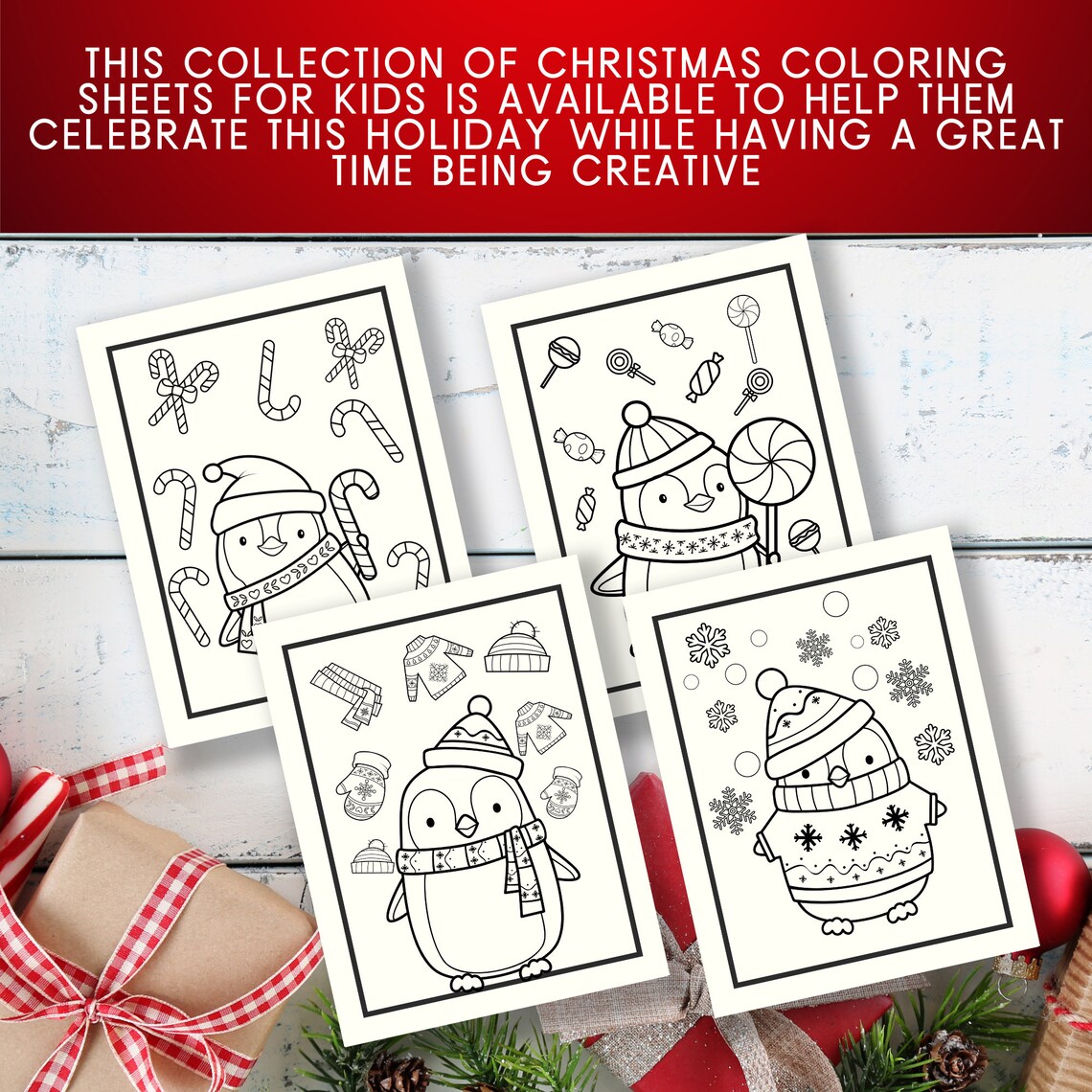 Printable Christmas Coloring Pages Christmas Favor Christmas Activity ...