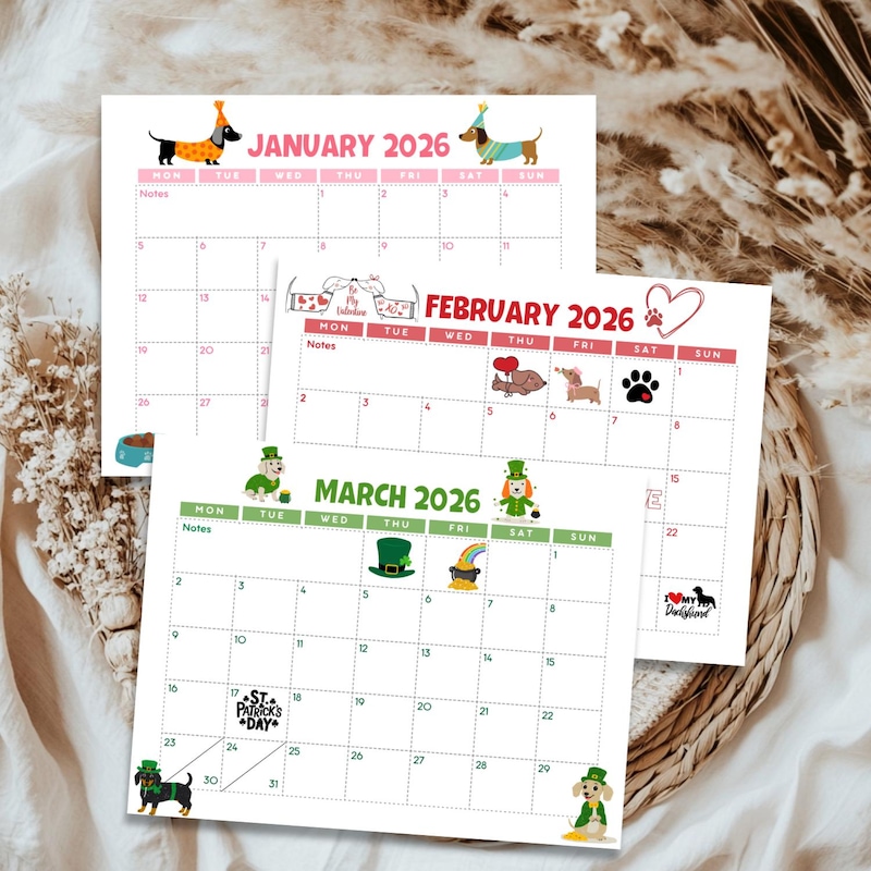 2026 Dog Calendars - Etsy