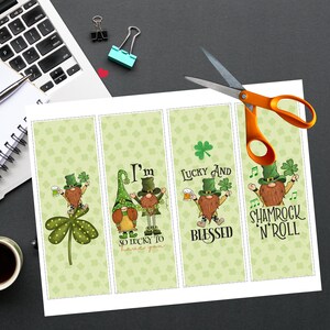 Leprechaun Bookmarks Saint Patrick's Day Lucky Gnome Irish Holiday ...
