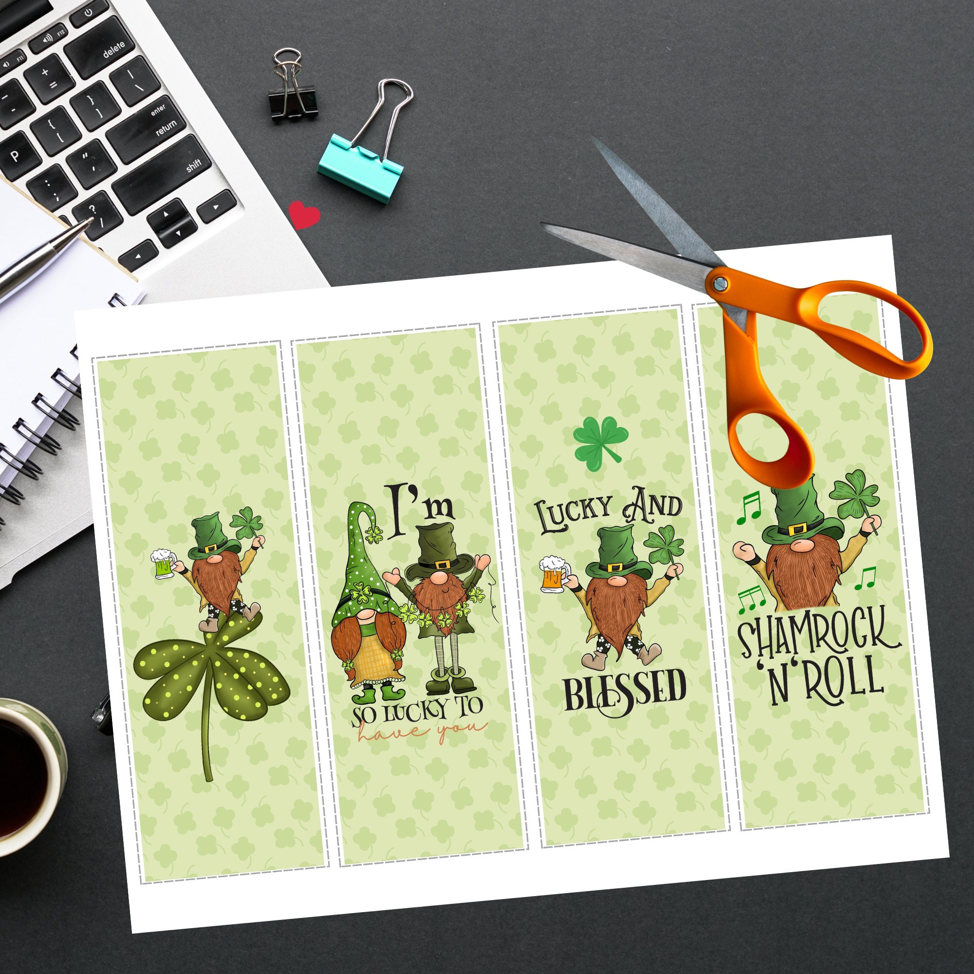 Leprechaun Bookmarks Saint Patrick's Day Lucky Gnome Irish Holiday ...
