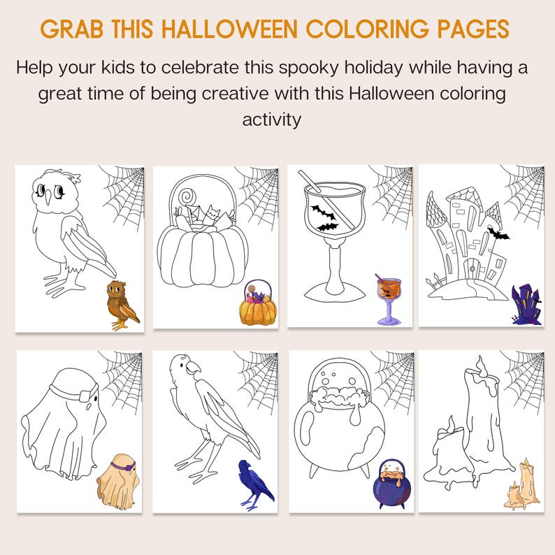 30 Halloween Coloring Pages Printable, Halloween Coloring Pages for ...