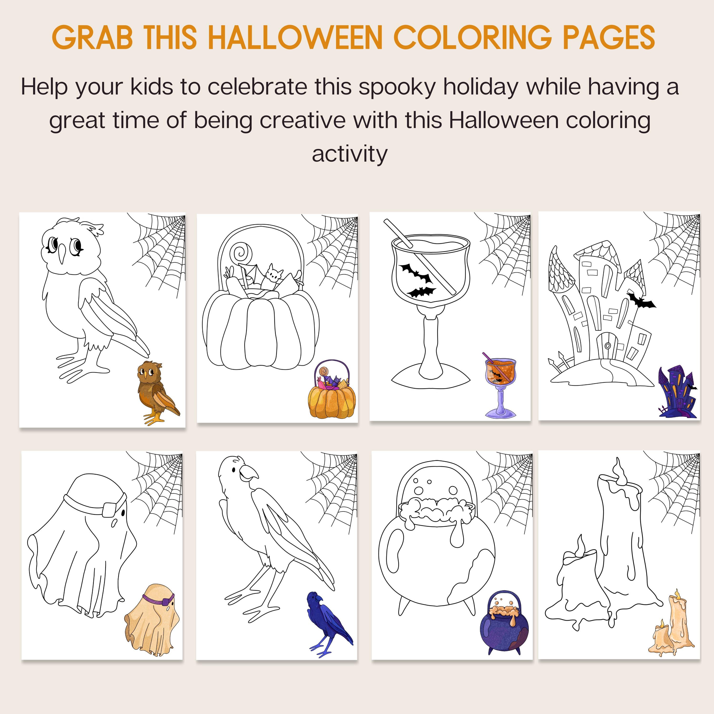 30 Halloween Coloring Pages Printable, Halloween Coloring Pages for ...