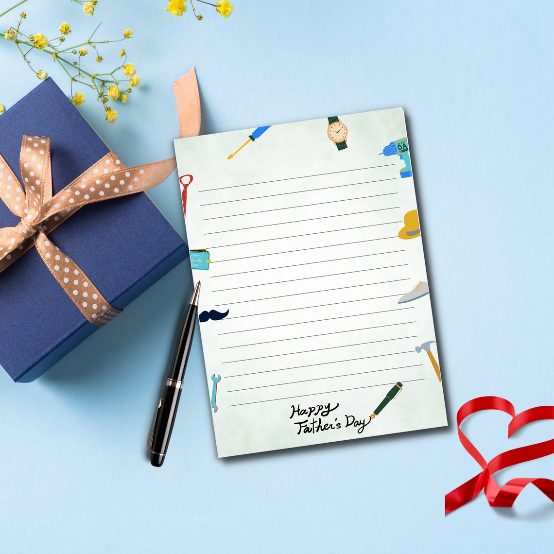 Fathers Day Paper Fathers Day Stationery Letter Writing Paper Letter ...