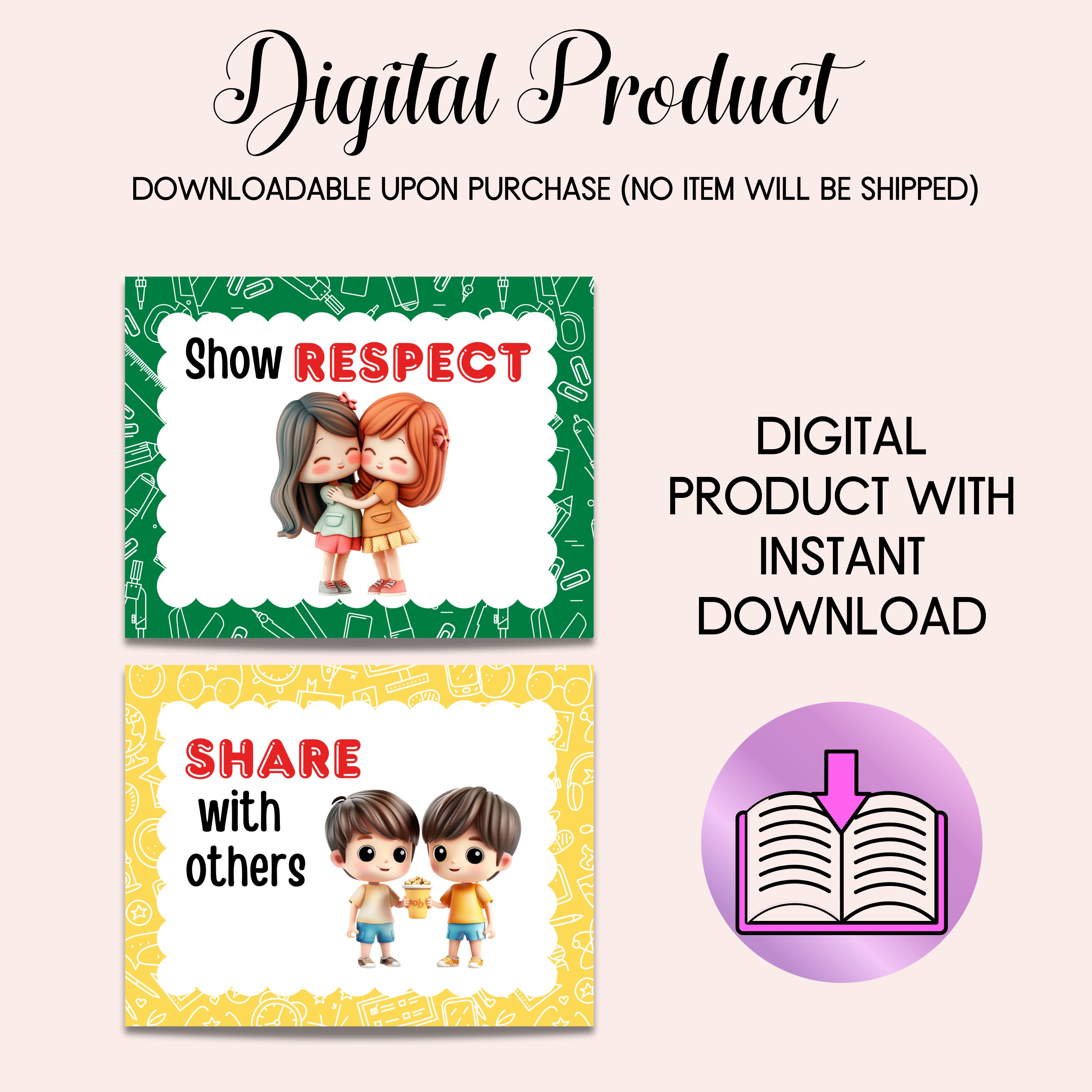 Classroom Rules Poster Class Expectations Elementary Kindergarten ...