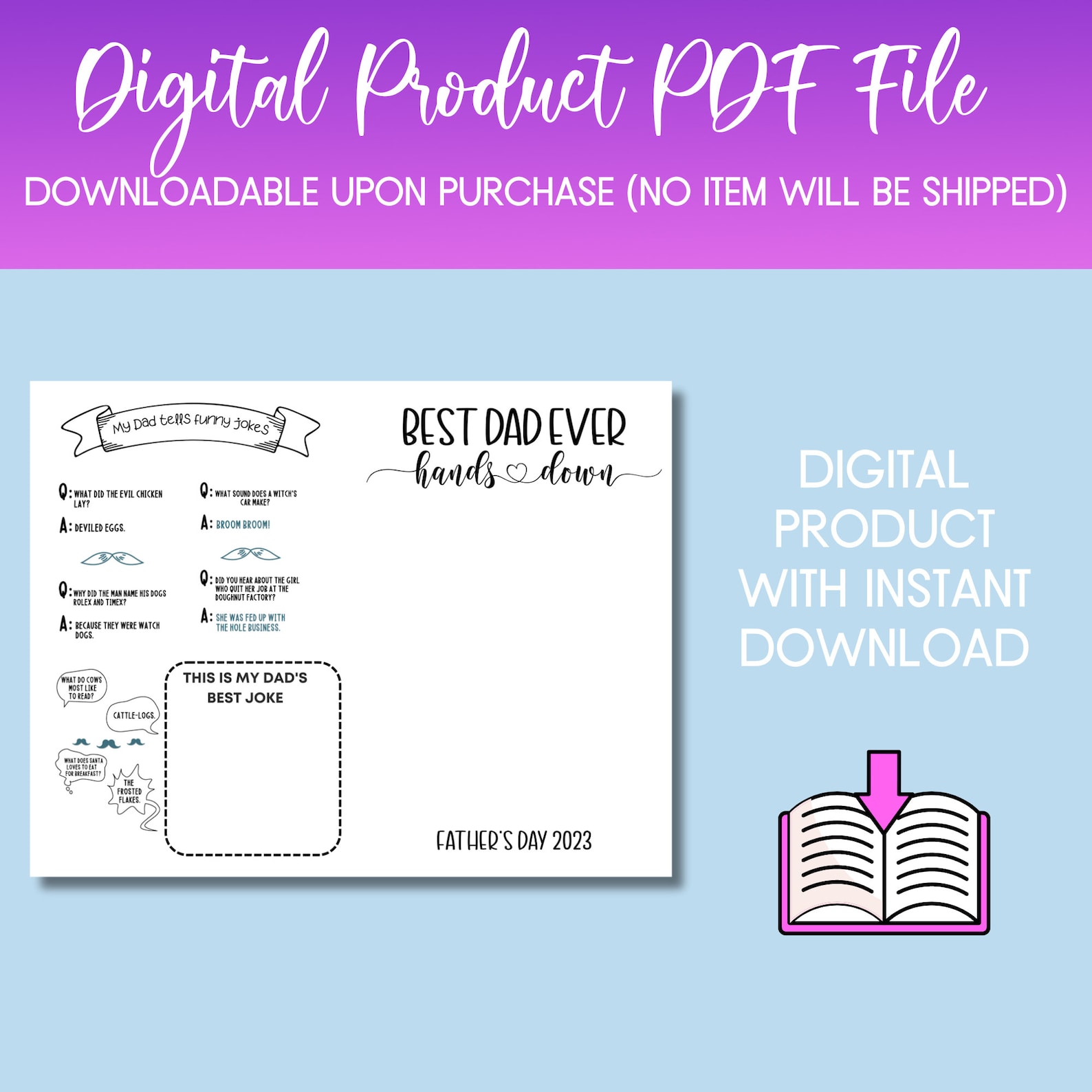 Father's Day Printable All About My Dad Father's Day Gift Daddy ...