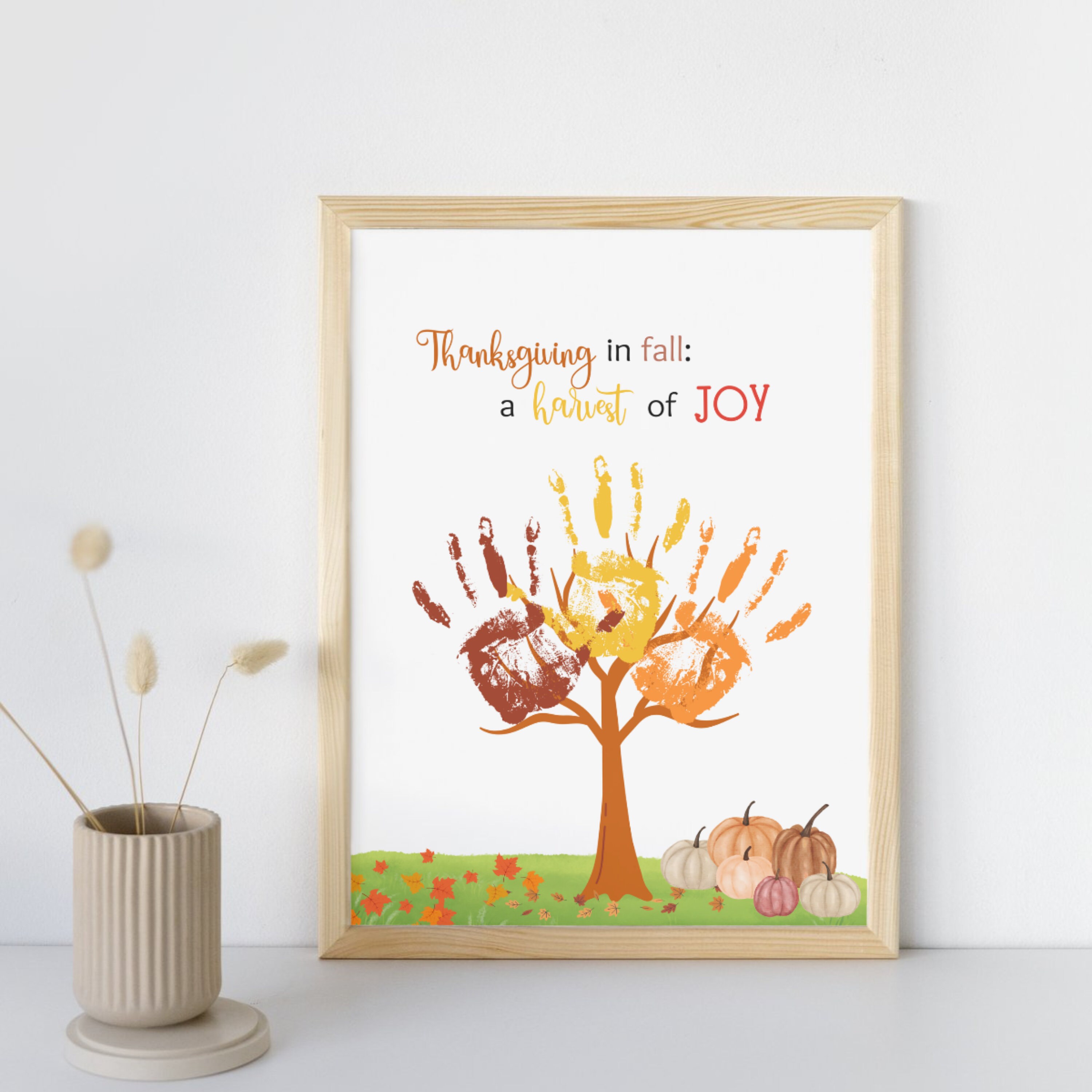Thanksgiving Handprint Craft Preschool Toddler Fall Handprint Activity ...
