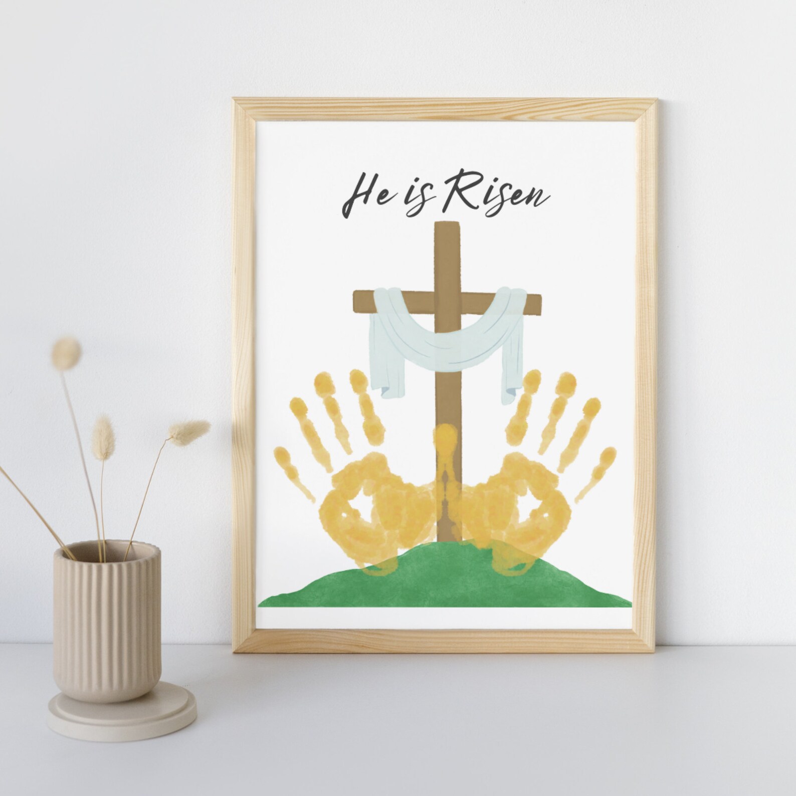 Easter Handprint Craft Religious Printable Easter DIY Craft for Kids ...