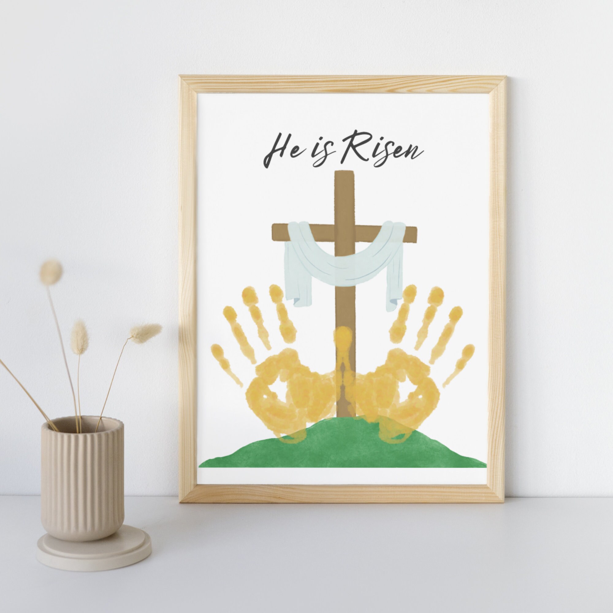 Easter Handprint Craft Religious Printable Easter DIY Craft for Kids ...