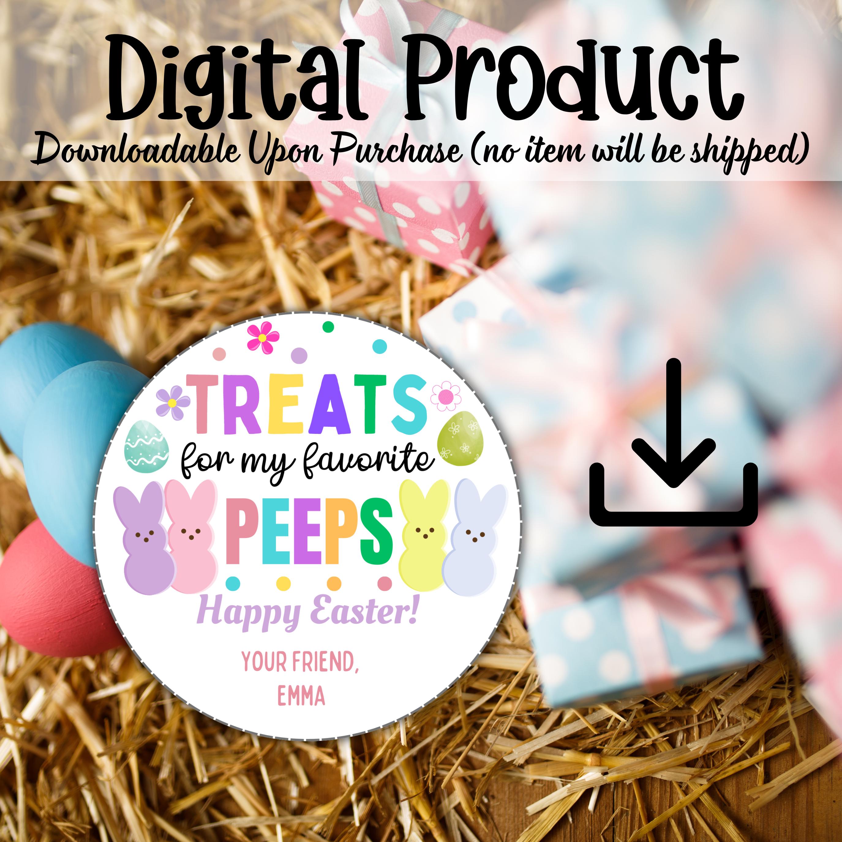 Editable Easter Stickers Kids Easter Tags Gift Sticker Easter Gift Tags ...