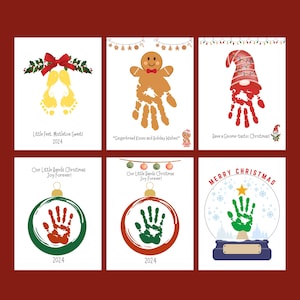 Christmas Handprint Footprint Craft BUNDLE of 6 Prek Preschool ...