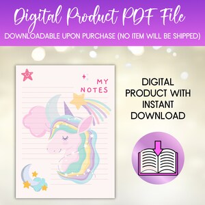 Weekly Planner Unicorn Clipart Undated Planner Daily Planner PDF ...
