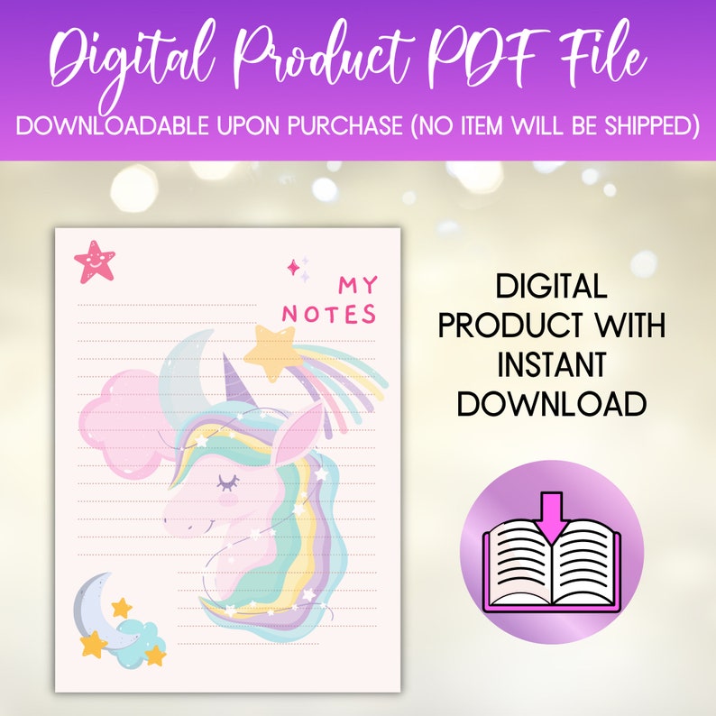 Weekly Planner Unicorn Clipart Undated Planner Daily Planner - Etsy