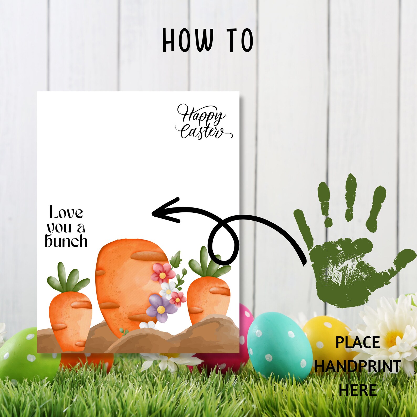 Easter Handprint Craft Art Printable Easter DIY Craft for Kids Baby ...