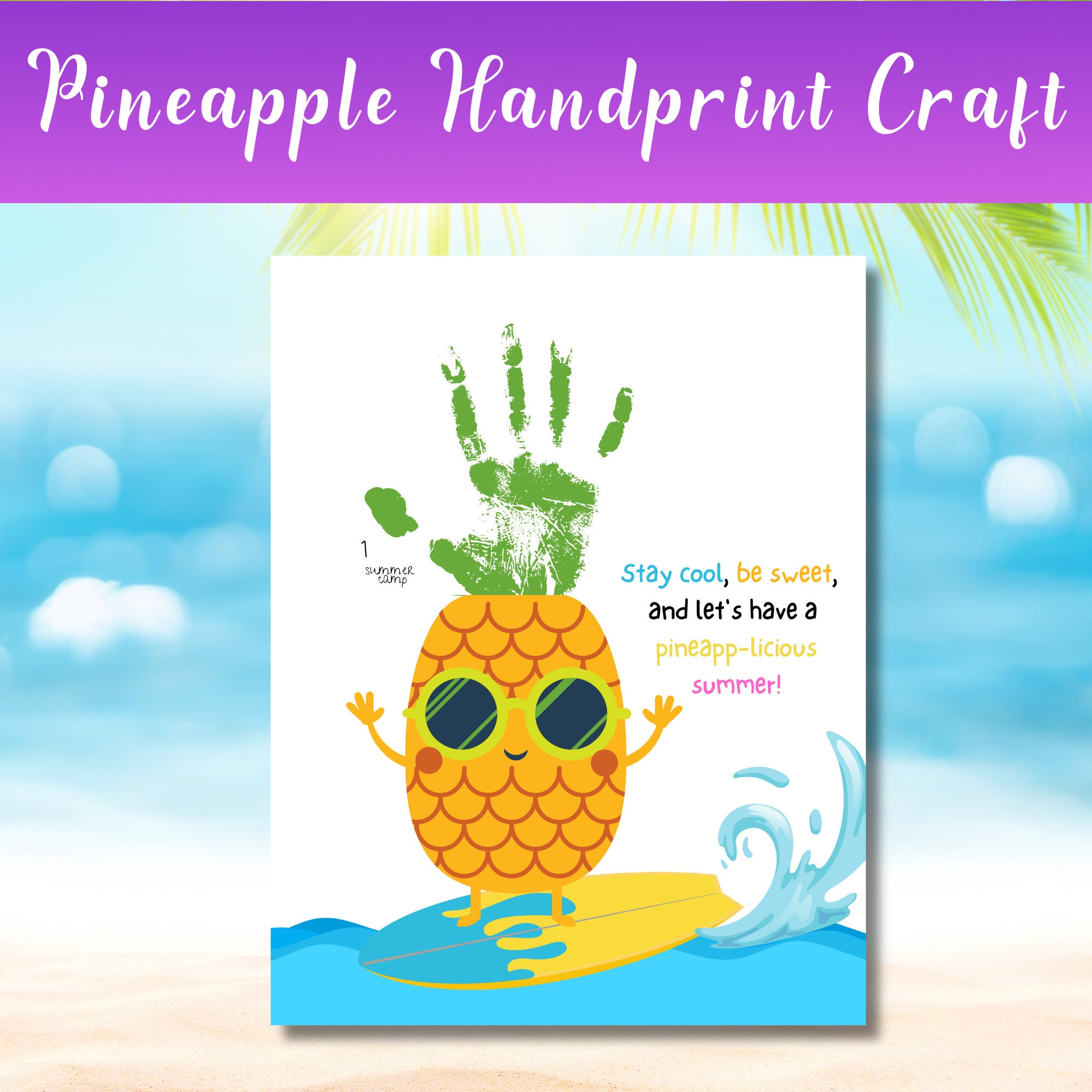 Summer Handprint Craft Bundle Summer Handprint Art for Toddler Summer ...
