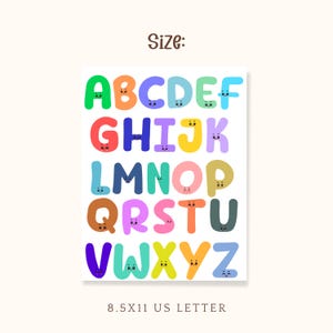 Alphabet Letter Craft 26 Letters Set Tracing Coloring Letters Beginning ...