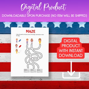 4th of July Activity Set for Kids Printable Pack Fourth of July ...