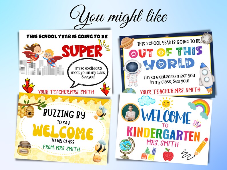 Editable Teacher Welcome Back to School for Students - Etsy