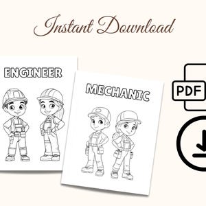 Career Coloring Pages for Kids Printable Career Coloring Sheet Job ...