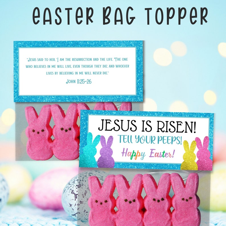 Jesus is Risen Tell Your Peeps Happy Easter Peeps Topper He is Risen ...