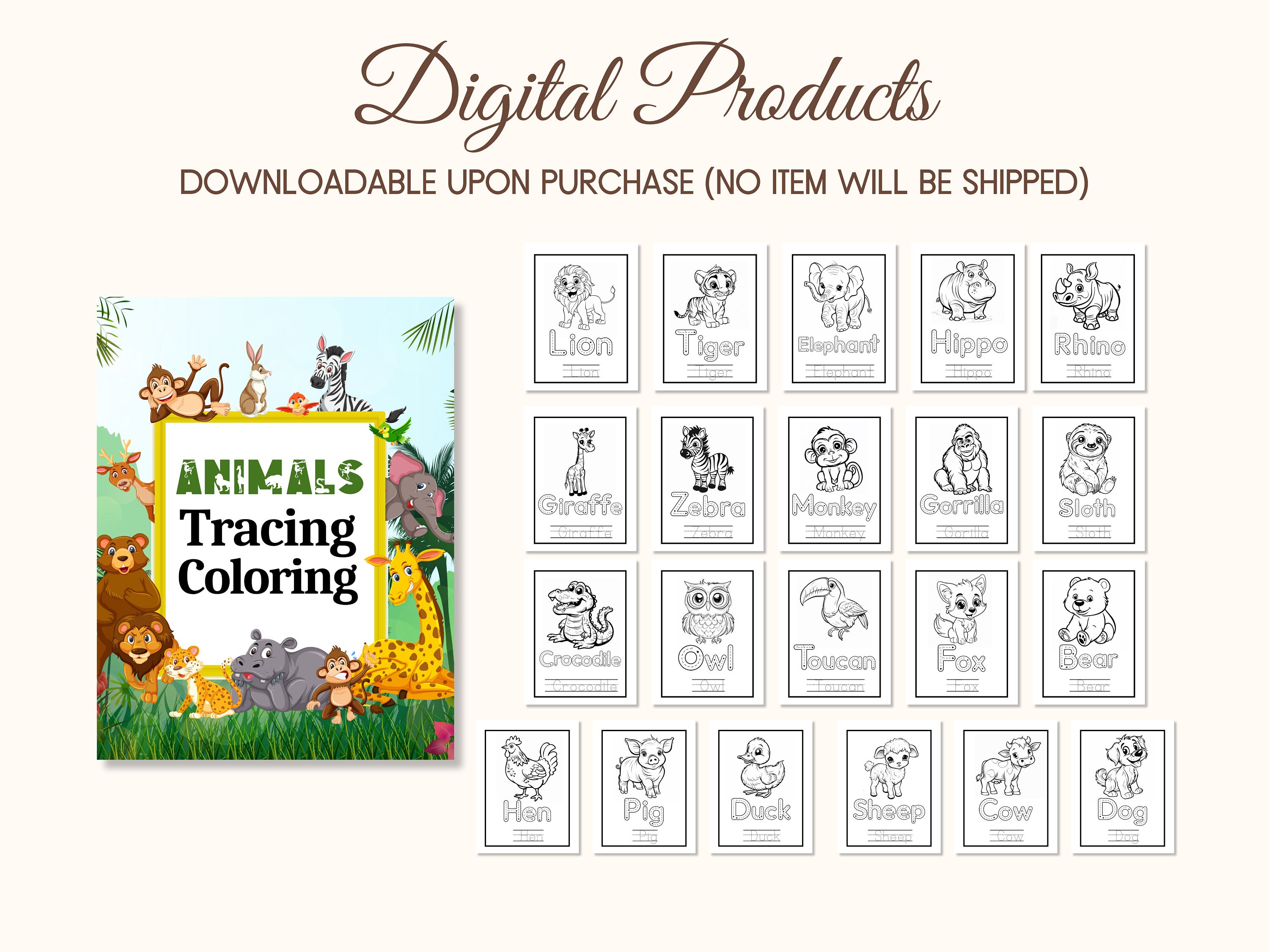 Kids Coloring Pages Printable Coloring Sheets Wild Animal Coloring ...