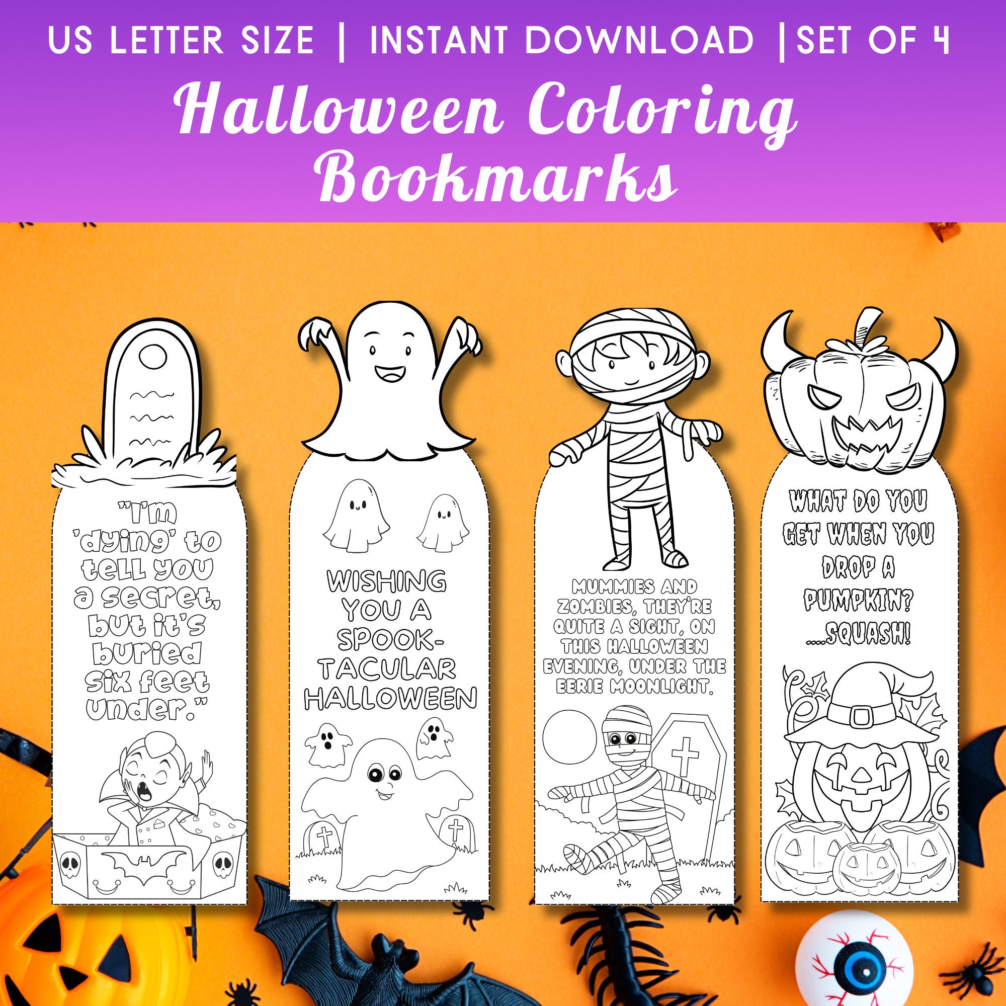 Printable Halloween Coloring Bookmarks to Color Halloween Activity ...