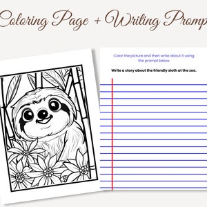 Coloring Pages for Kids Printable Writing Prompts Kids Spring ...