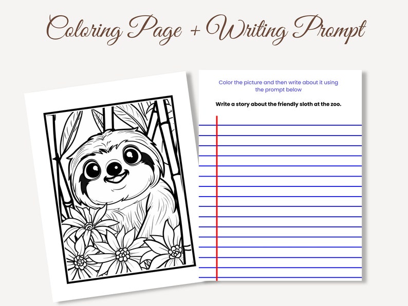 Coloring Pages for Kids Printable Writing Prompts Kids Spring ...