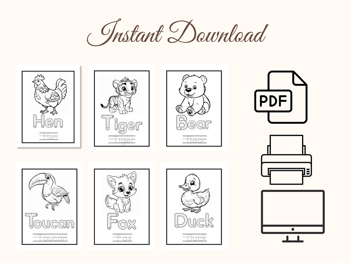 Kids Coloring Pages Printable Coloring Sheets Wild Animal Coloring ...