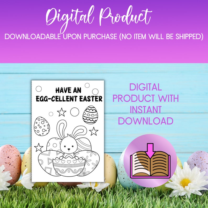 Teachers Printable Easter Coloring Cards Easter Coloring Pages for Kids ...
