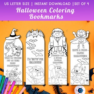 Printable Halloween Coloring Bookmarks to Color Halloween Activity ...