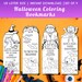 Printable Halloween Coloring Bookmarks to Color Halloween - Etsy
