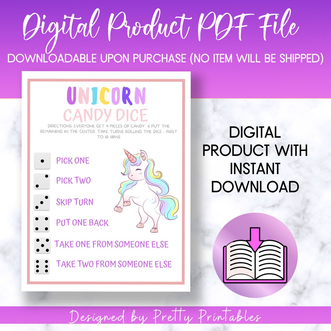 Printable Unicorn Party Games Unicorn Games Birthday Party - Etsy