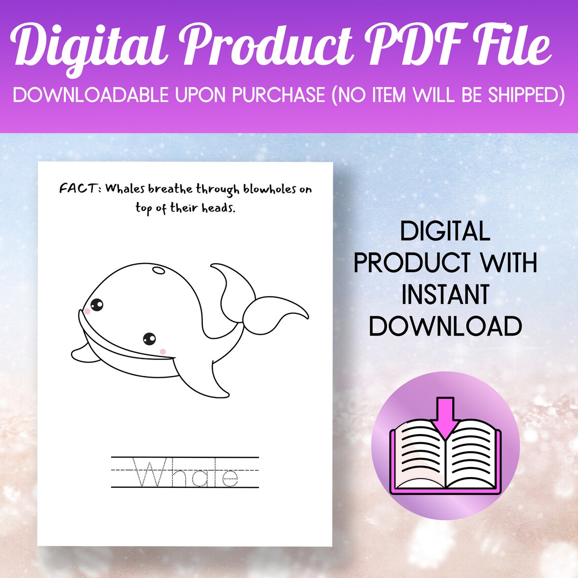 Sea Animals Tracing and Coloring Activity Pages for Kids Printable ...