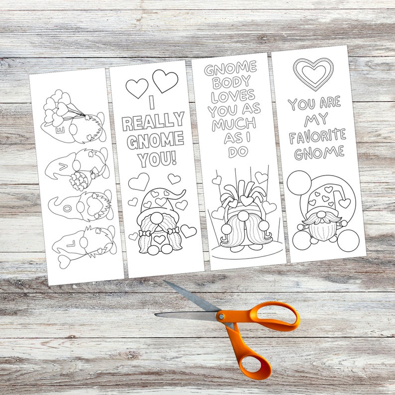 Gnome Bookmark Printable Coloring Bookmarks Bookmarks to Color ...