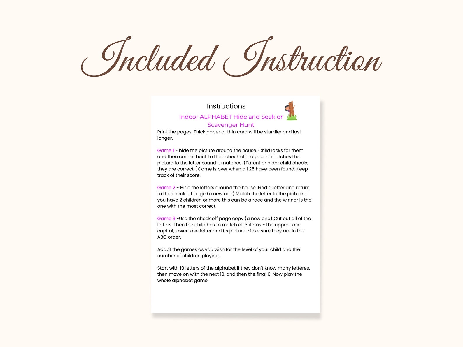 Alphabet Scavenger Hunt Prek Kindergarten Fun Indoors Hide and Seek ...