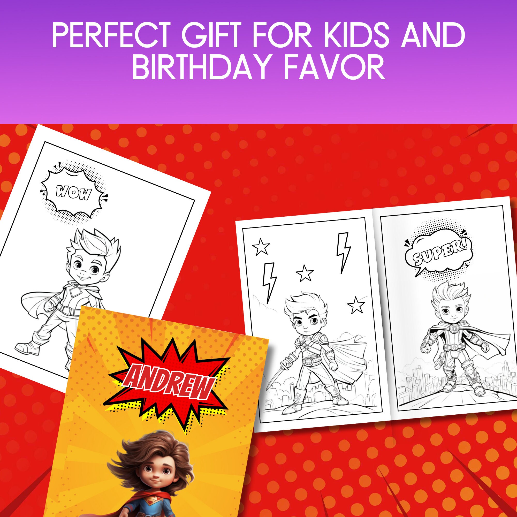 Personalized Kids Coloring Book Personalized Kids Gift for Birthdays ...