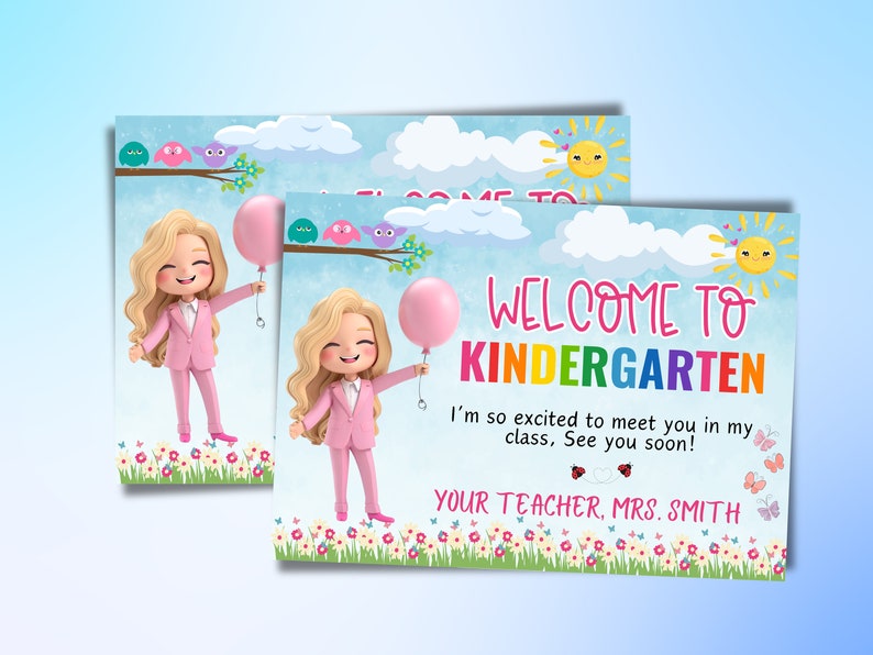 Editable Teacher Welcome Back to School for Students Custom ...