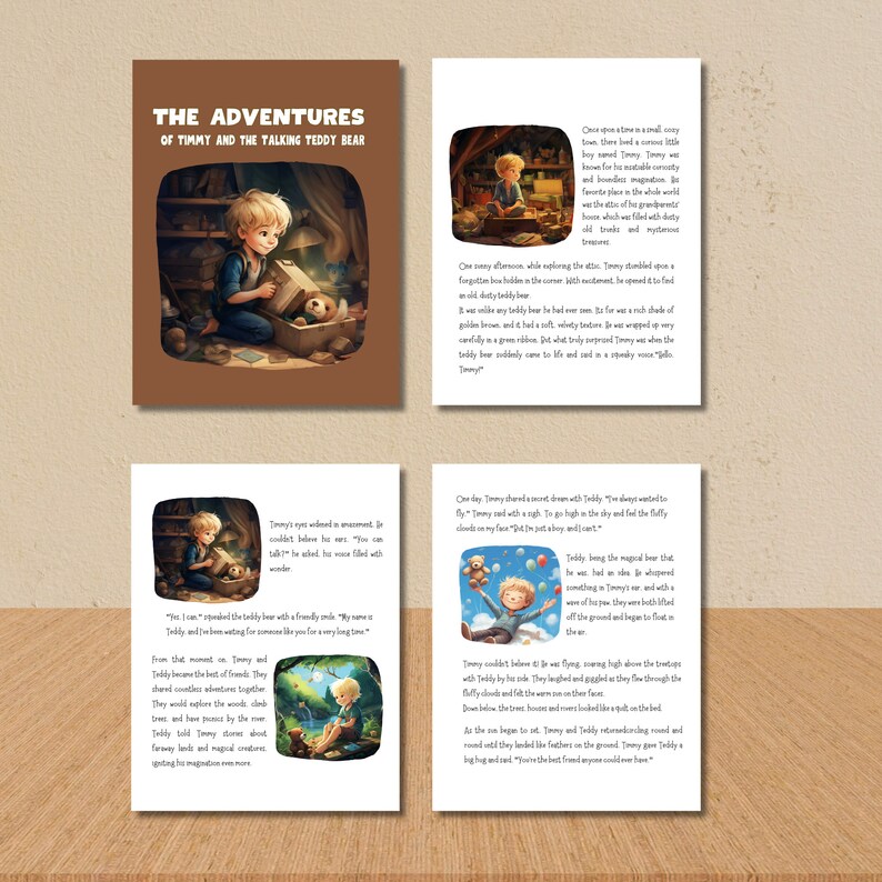 Printable Editable Story Book With Prompts for Kids Short Story "the ...