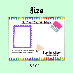 Editable First Day of School Handprint Craft Photo Back to School ...