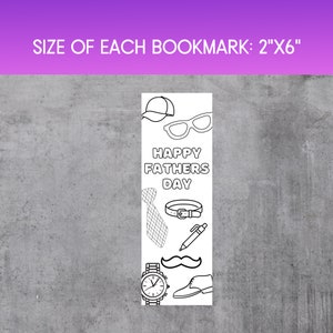 Father's Day Gift Father's Day Bookmark Printable Father's Day Coloring ...
