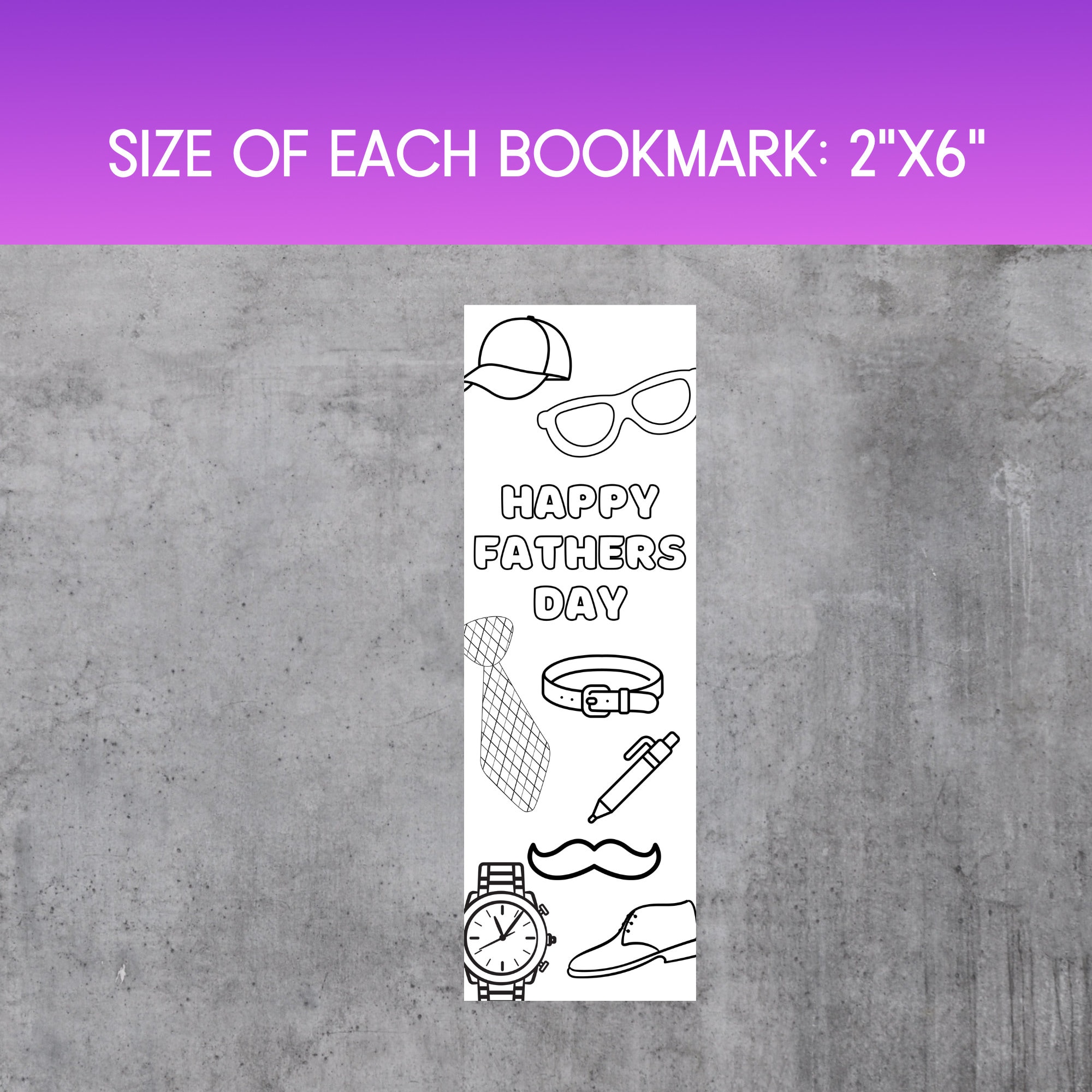 Father's Day Gift Father's Day Bookmark Printable Father's Day Coloring ...