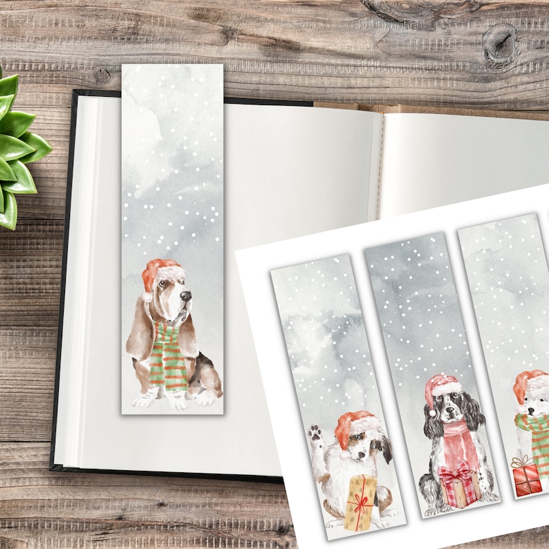 Dog Bookmark Printable Dog Lover Gift Animal Lover Gift Dog Bookmarks ...