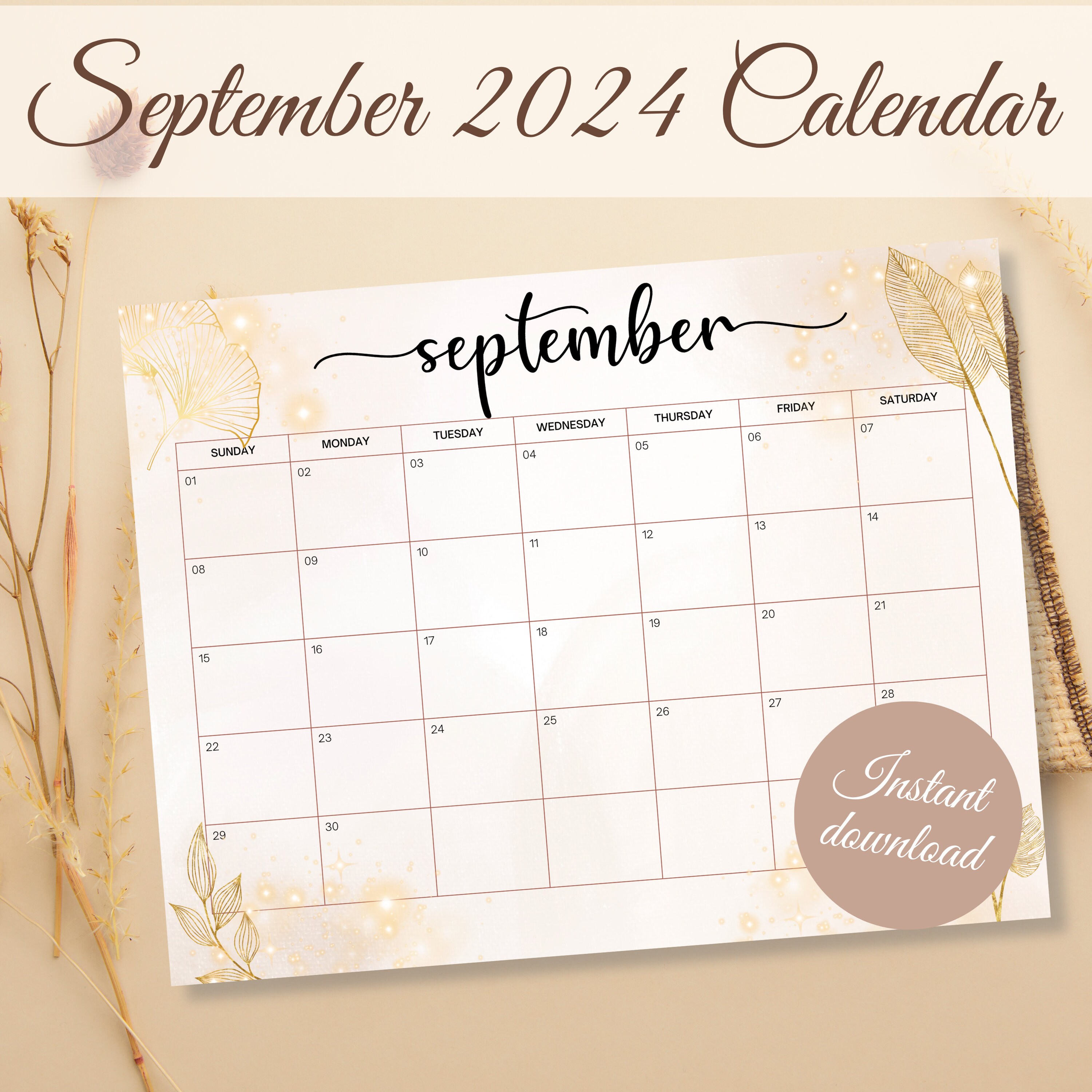September 2024 Calendar Printable Kids Calendar Classroom September ...